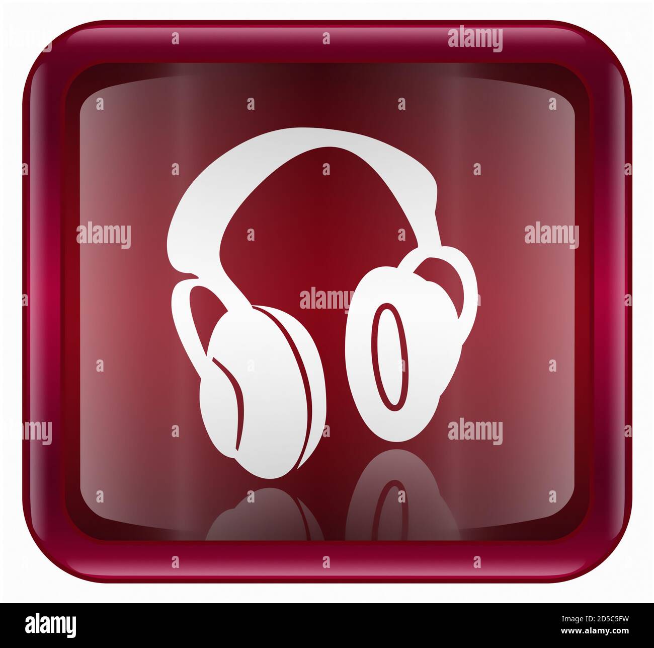 headphones icon red Stock Photo - Alamy