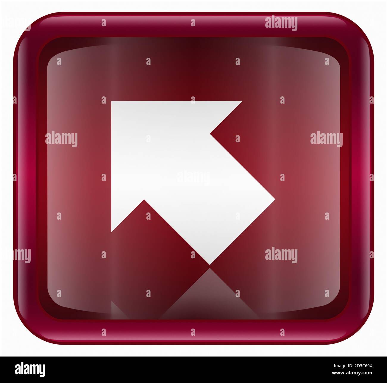 Arrow icon red, isolated on white background Stock Photo - Alamy