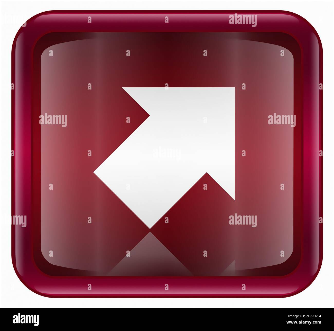Arrow icon red, isolated on white background Stock Photo - Alamy