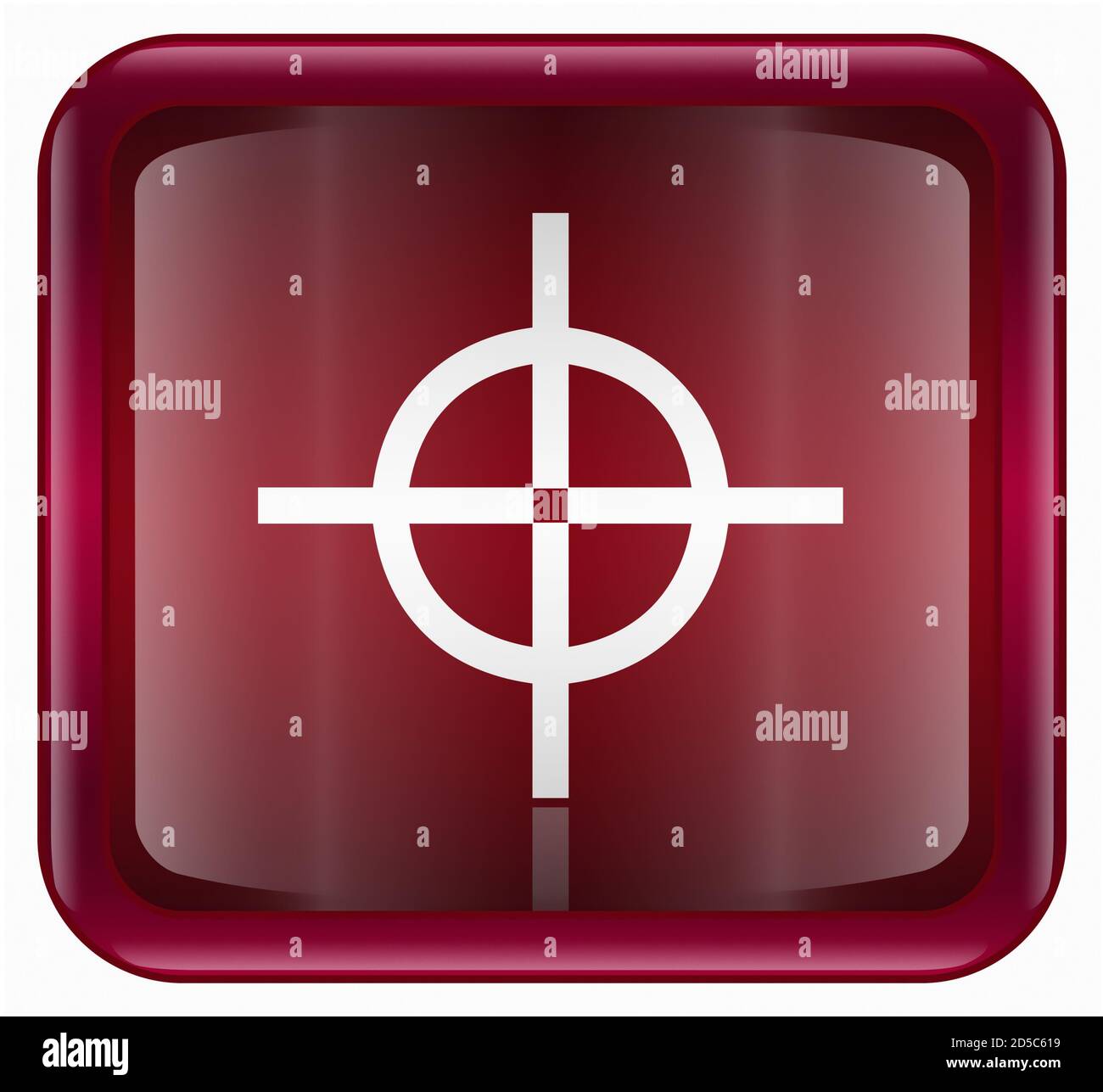 target icon red, isolated on white background Stock Photo - Alamy