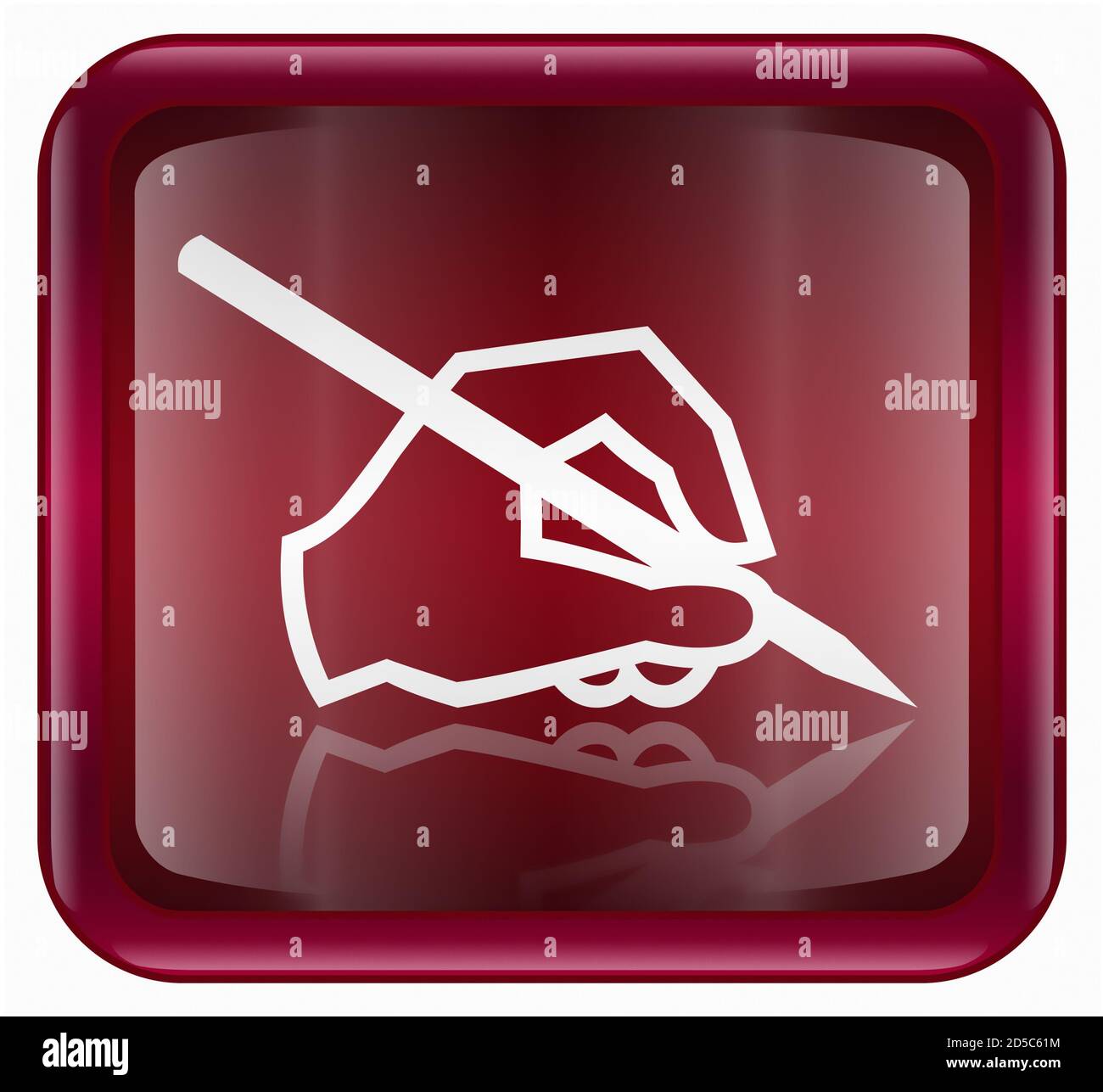 email icon red, isolated on white background Stock Photo - Alamy