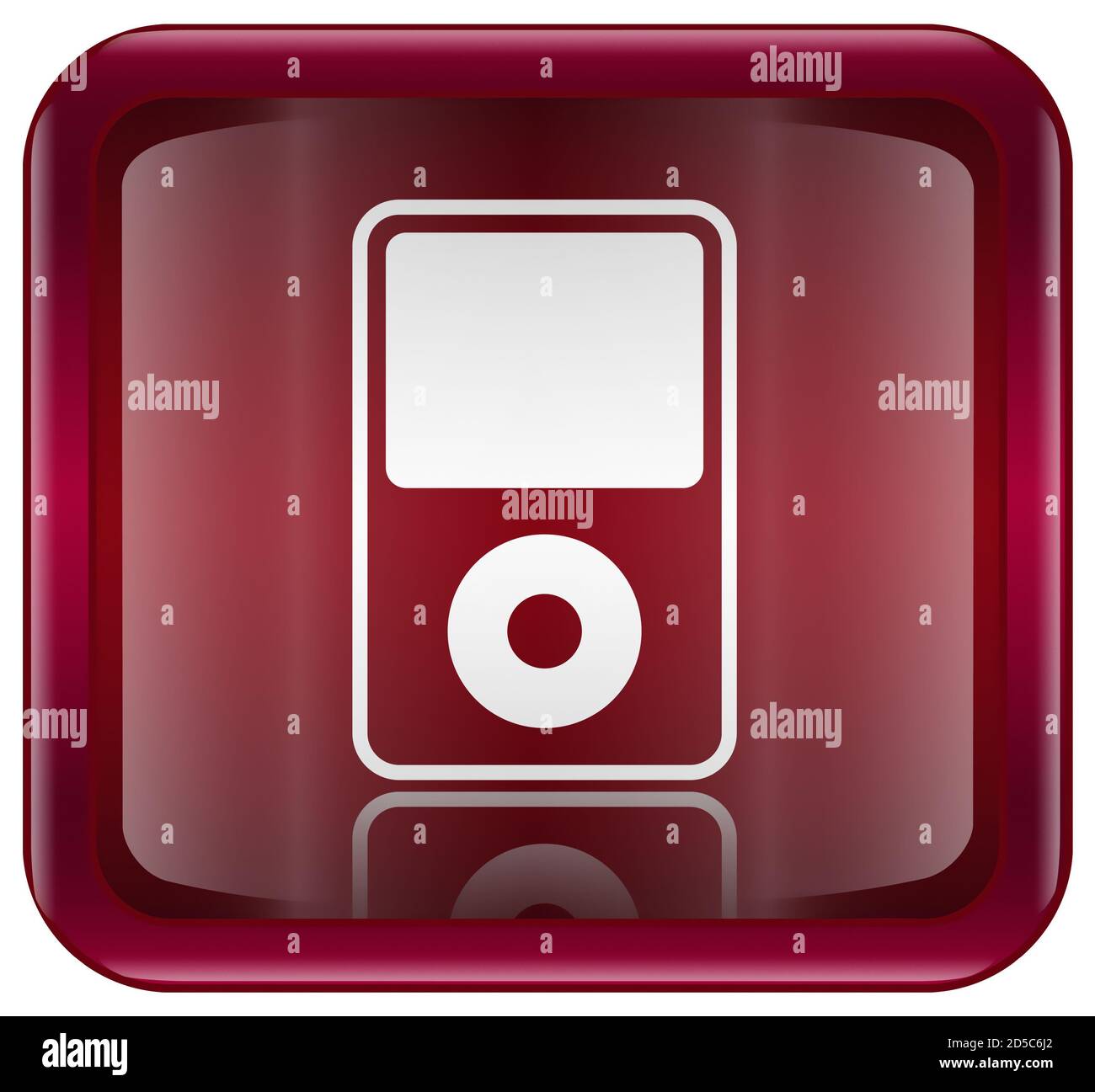 mp3 player red, isolated on white background Stock Photo - Alamy