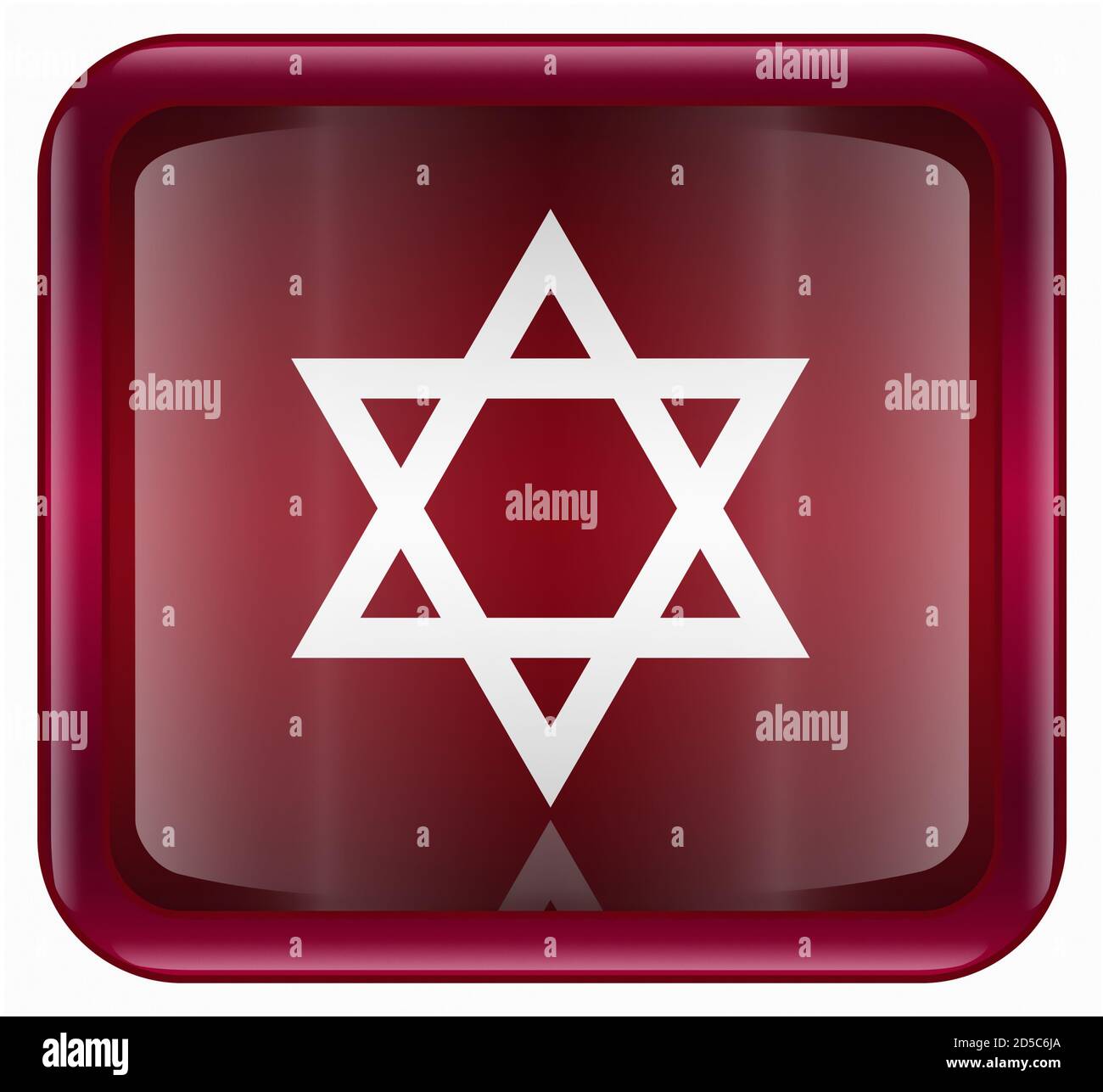 David star icon red, isolated on white background Stock Photo - Alamy