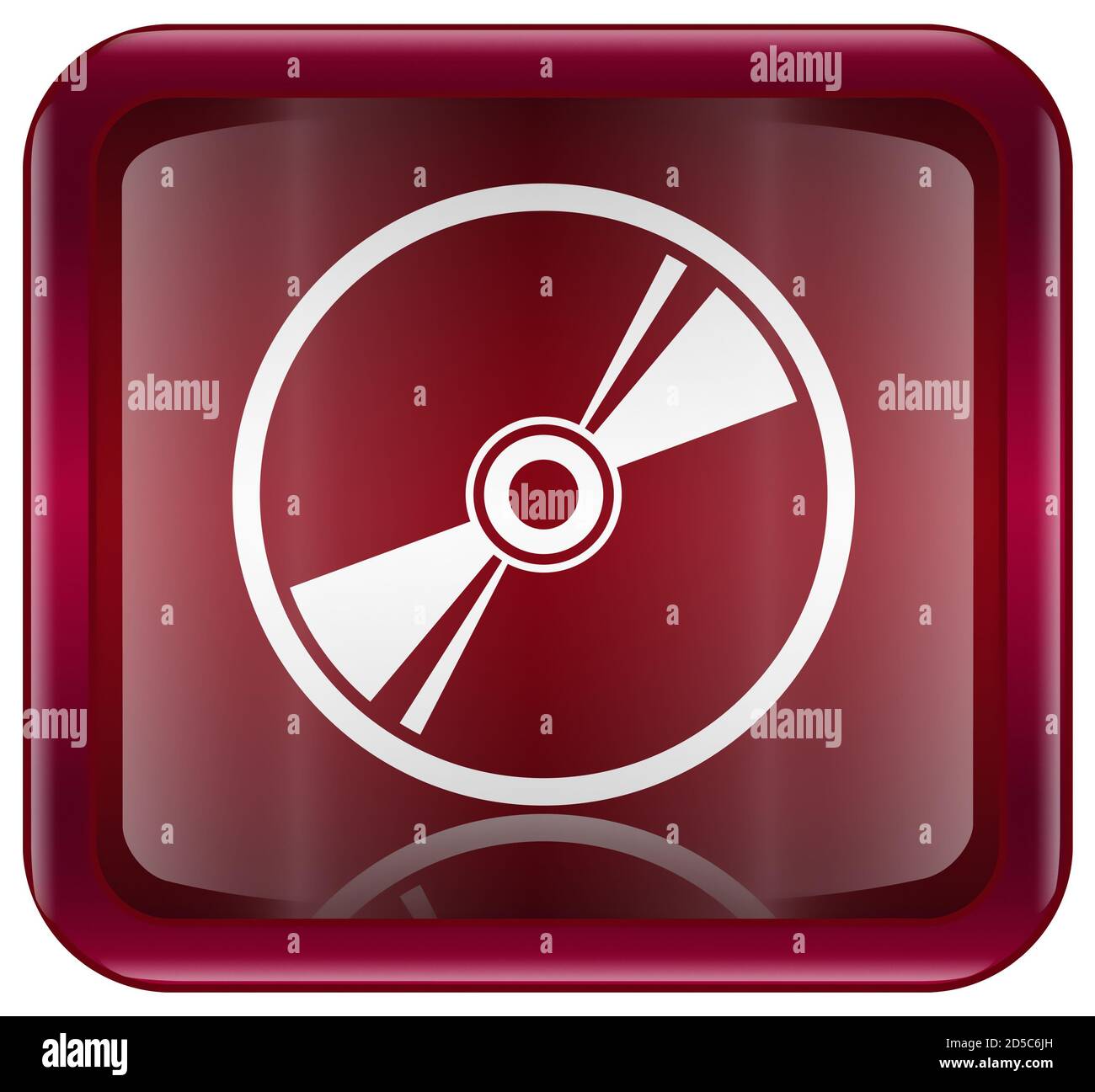 Compact Disc icon red, isolated on white background Stock Photo - Alamy