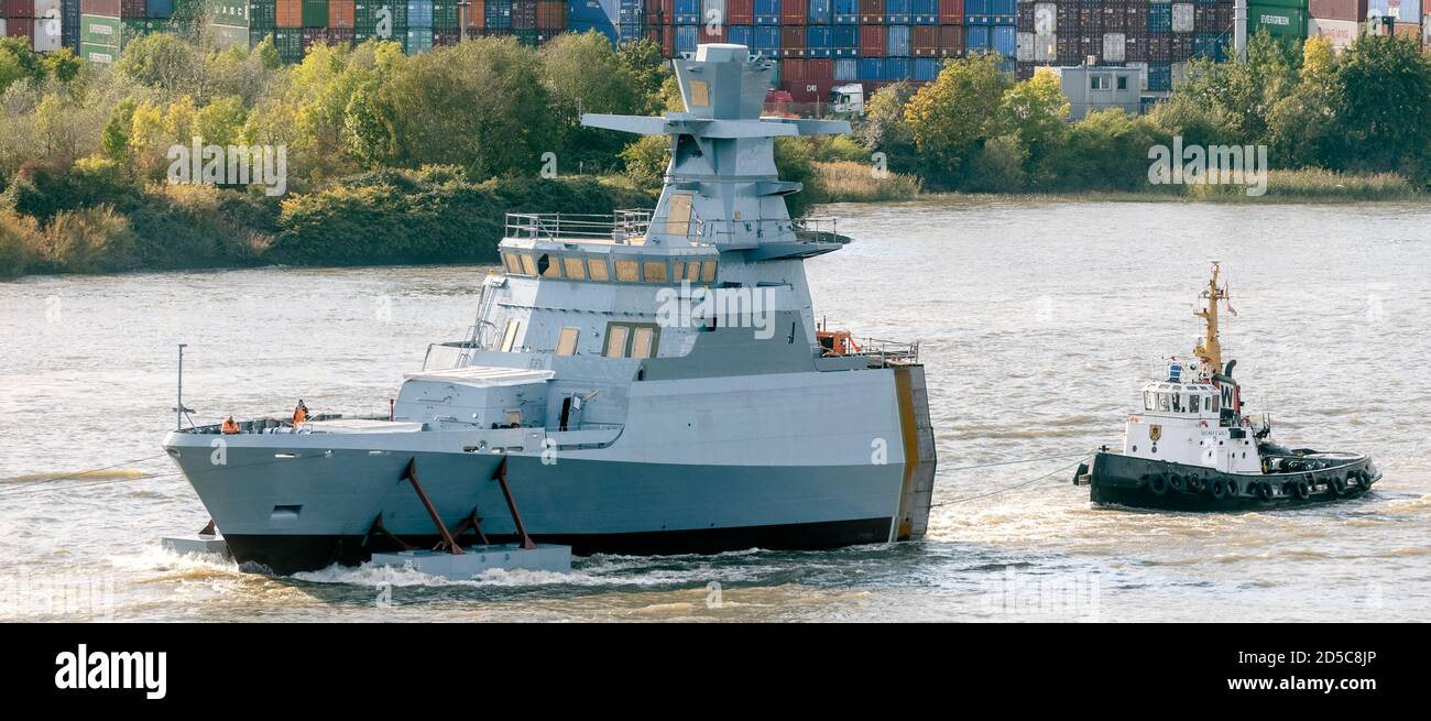 Hamburg, Germany. 13th Oct, 2020. The fore ship of the 7th boat of the ...