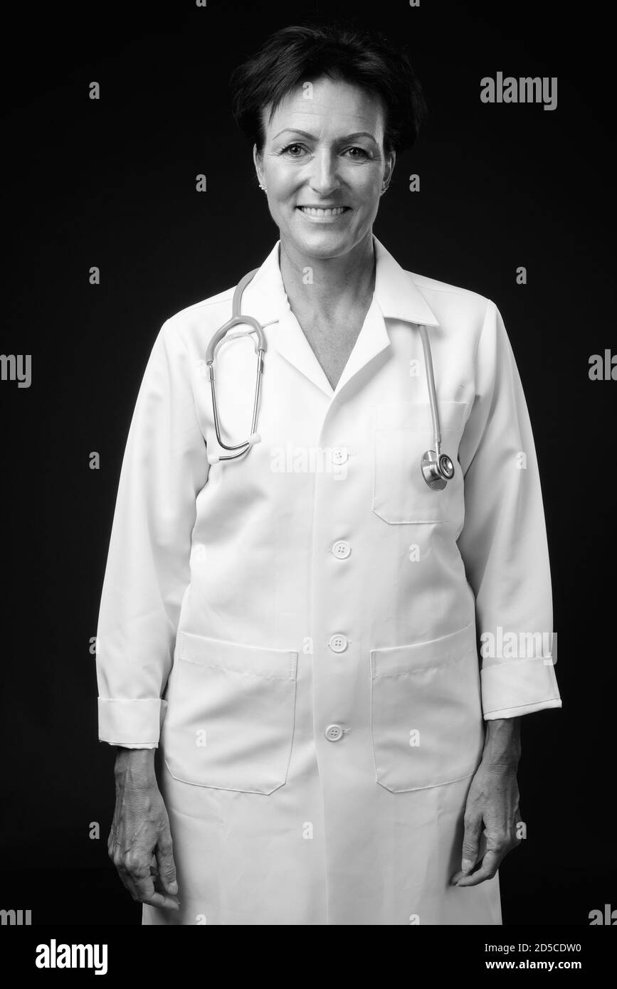 Short hair portrait health Black and White Stock Photos & Images - Alamy