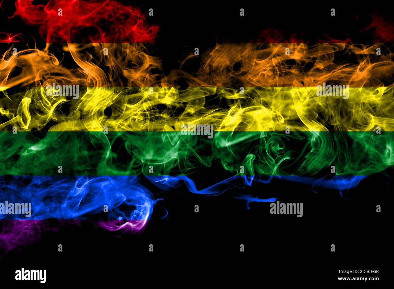 Gay, Pride smoke flag isolated on black background Stock Photo - Alamy