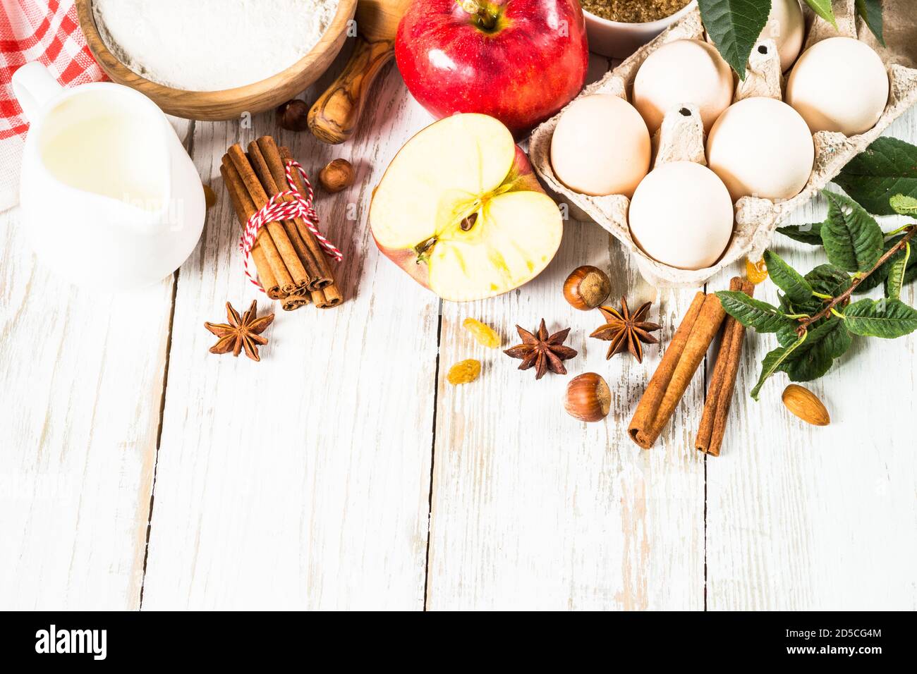 Fall baking ingredients on white Stock Photo - Alamy