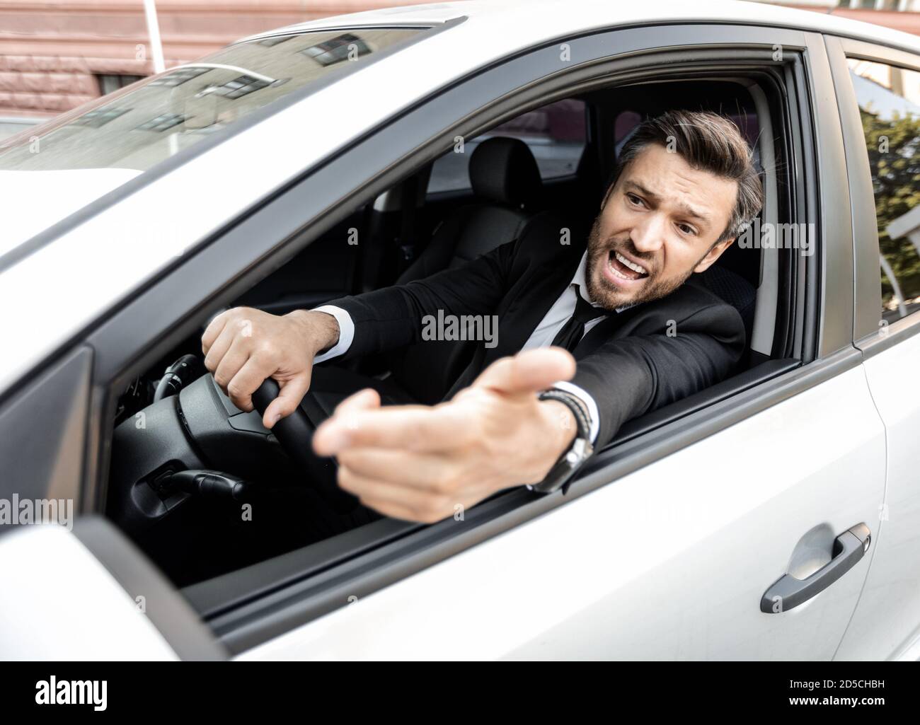 Screaming man in car hi-res stock photography and images - Alamy