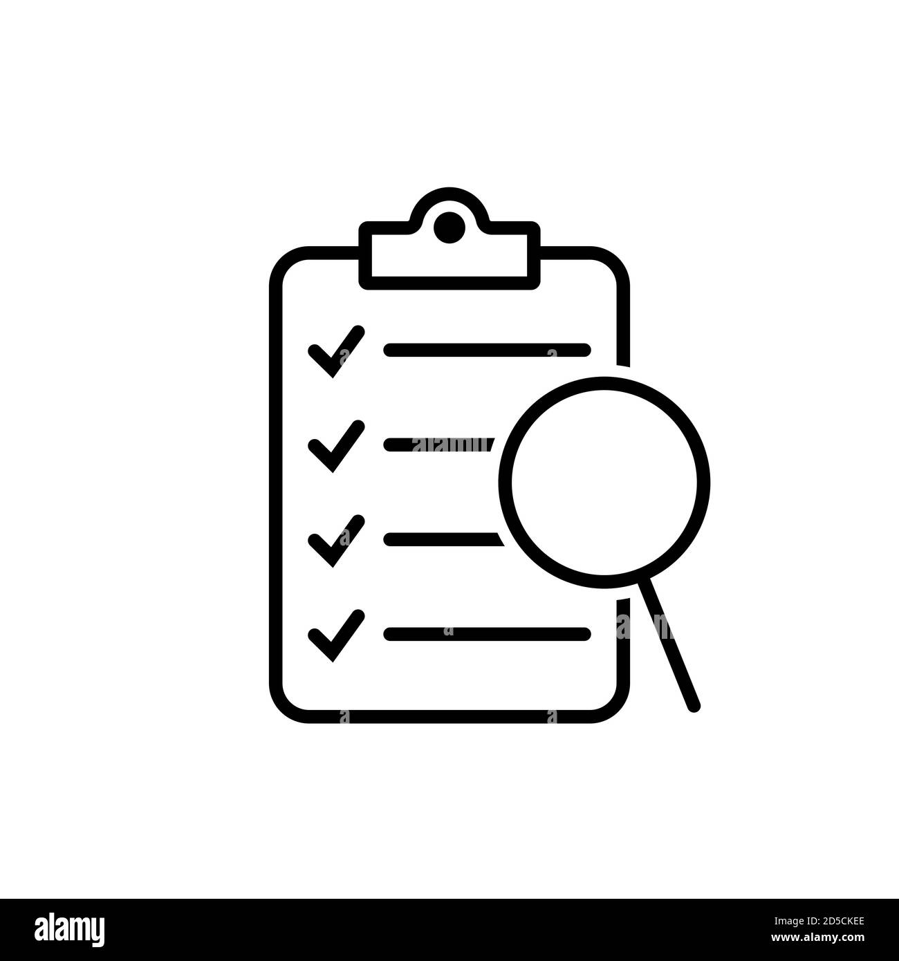 Magnifier assessment checklist icon Stock Vector Image & Art - Alamy