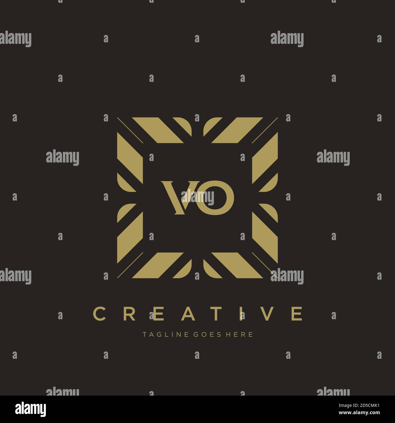 VO initial letter luxury ornament monogram logo template vector Stock ...