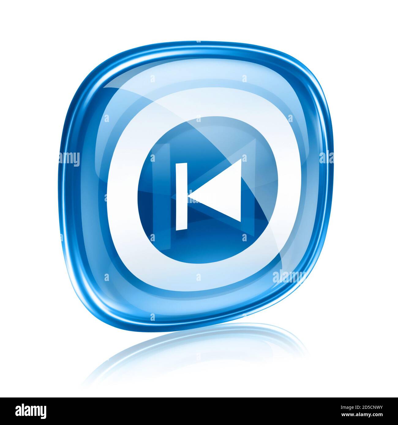 Rewind back icon blue Cut Out Stock Images & Pictures - Alamy