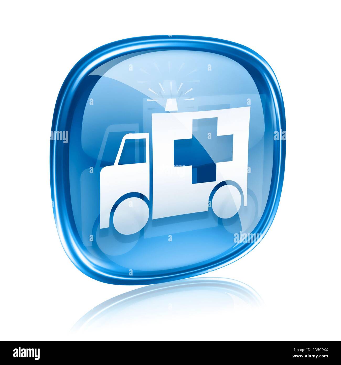 First aid icon blue glass, isolated on white background Stock Photo - Alamy
