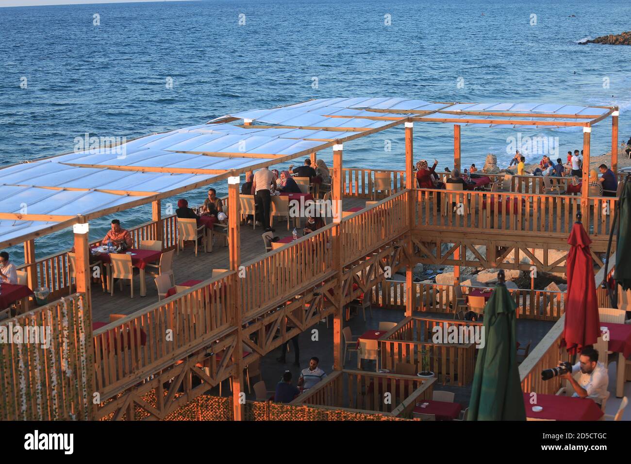 Gaza beach café hi-res stock photography and images - Alamy