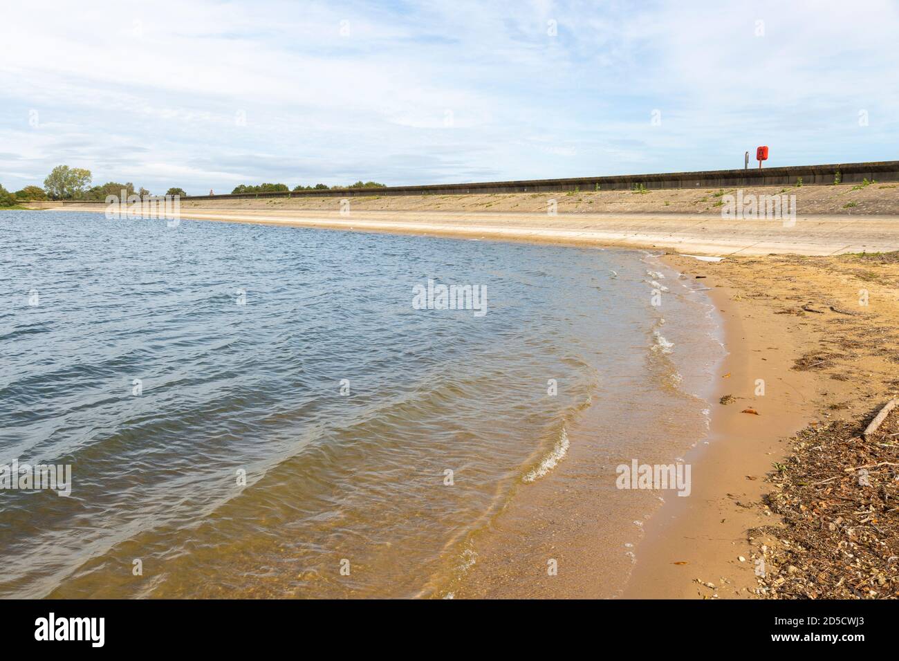 Alton Water reservoir lake, Suffolk, England, UK dam at Stutton Stock ...
