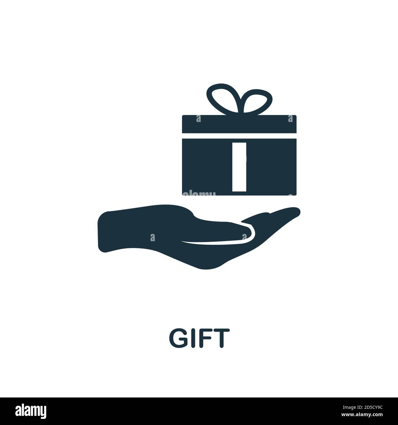 Gift icon. Simple element from loyalty program collection. Filled Gift ...