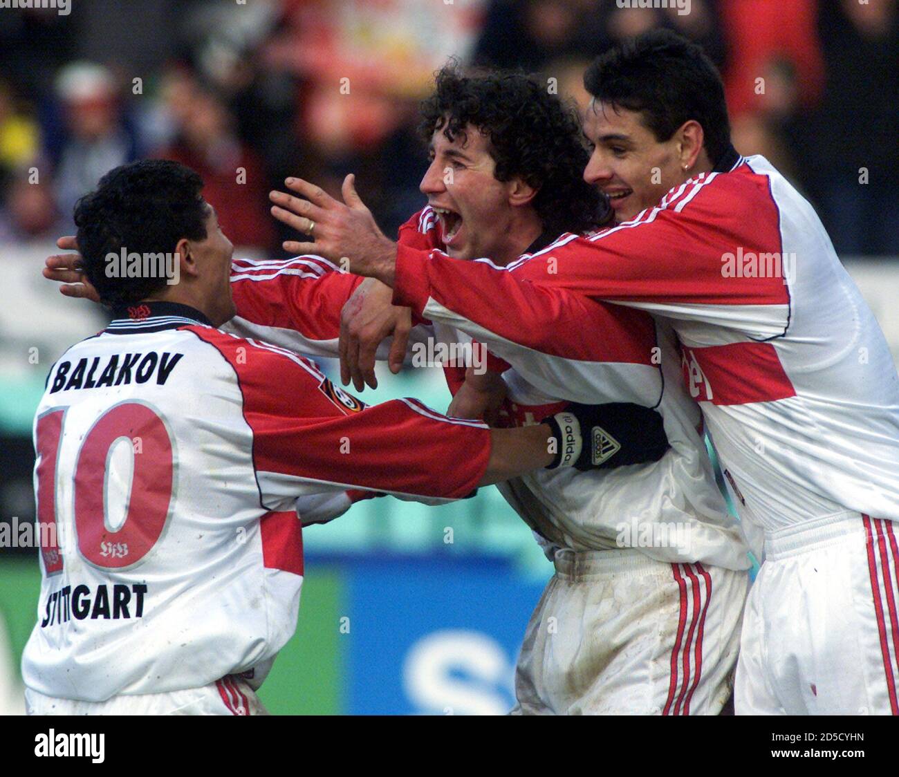 Krassimir balakov and krisztian lisztes celebrate hi-res stock ...