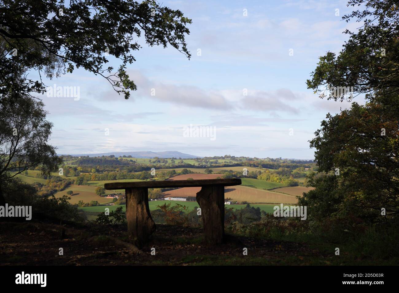 View looking west from Kinver edge, Staffordshire, England, UK Stock ...