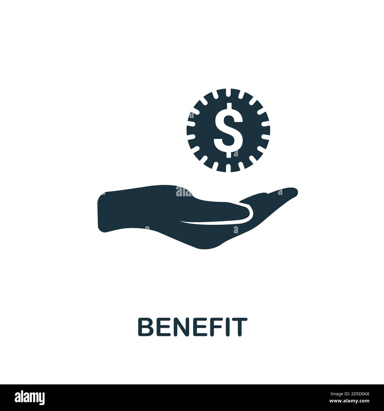 Benefit icon. Simple element from loyalty program collection. Filled ...