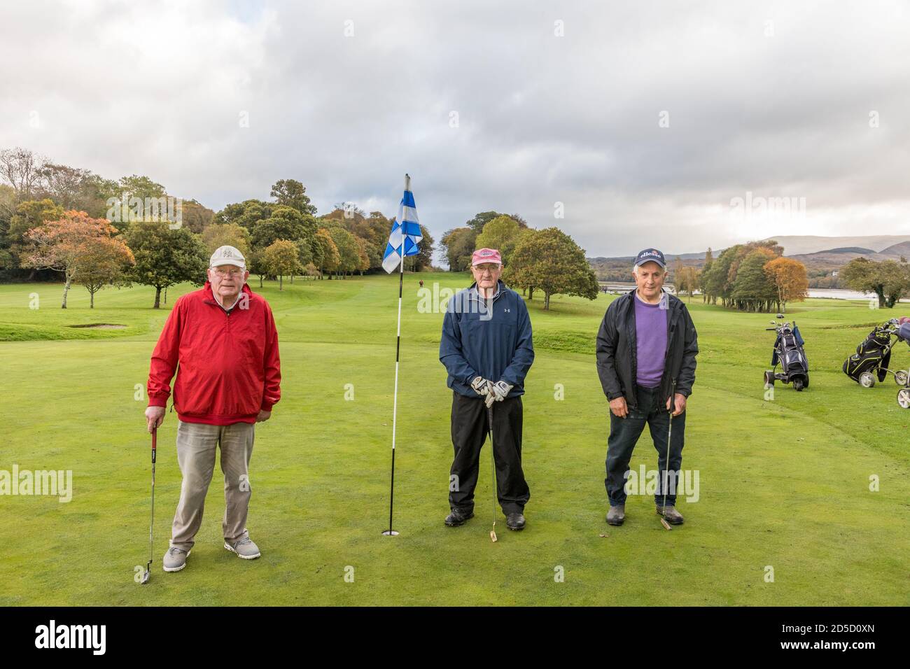 Kenmare, Kerry, Ireland. 13th October, 2020. Pensioners Tim O'Leary ...