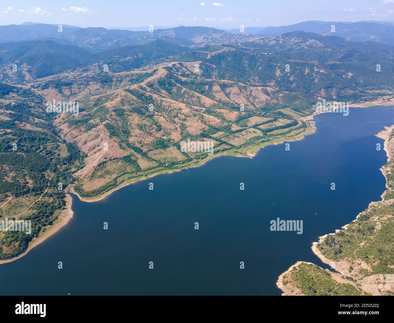 Amazing Aerial view of Arda River meander and Kardzhali Reservoir ...