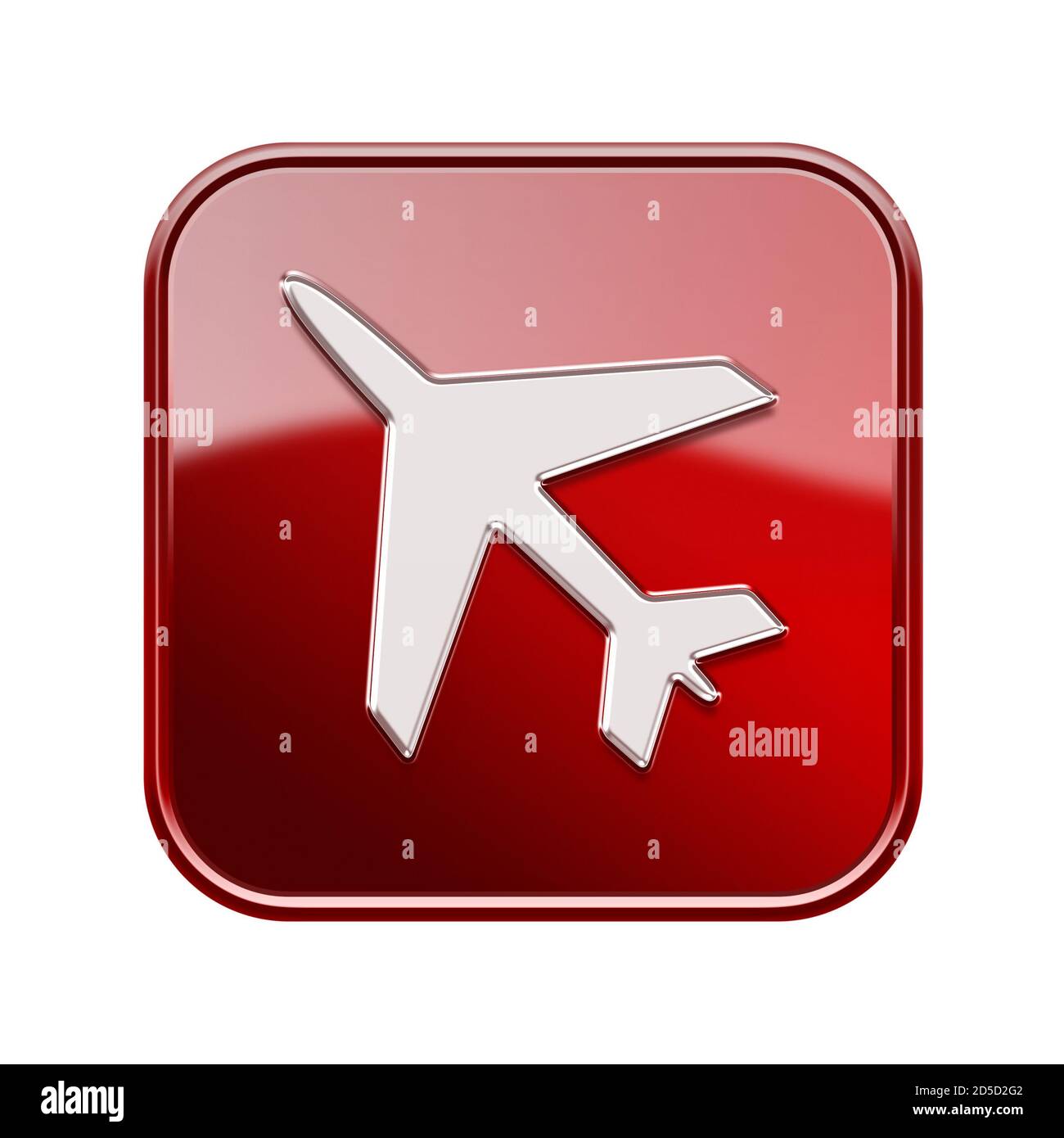 Red Airplane White Background