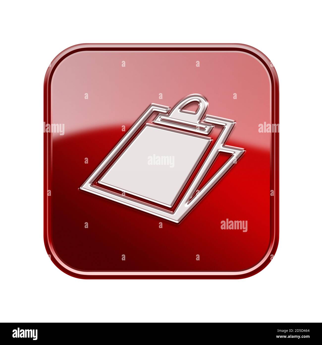 Table icon glossy red, isolated on white background Stock Photo - Alamy