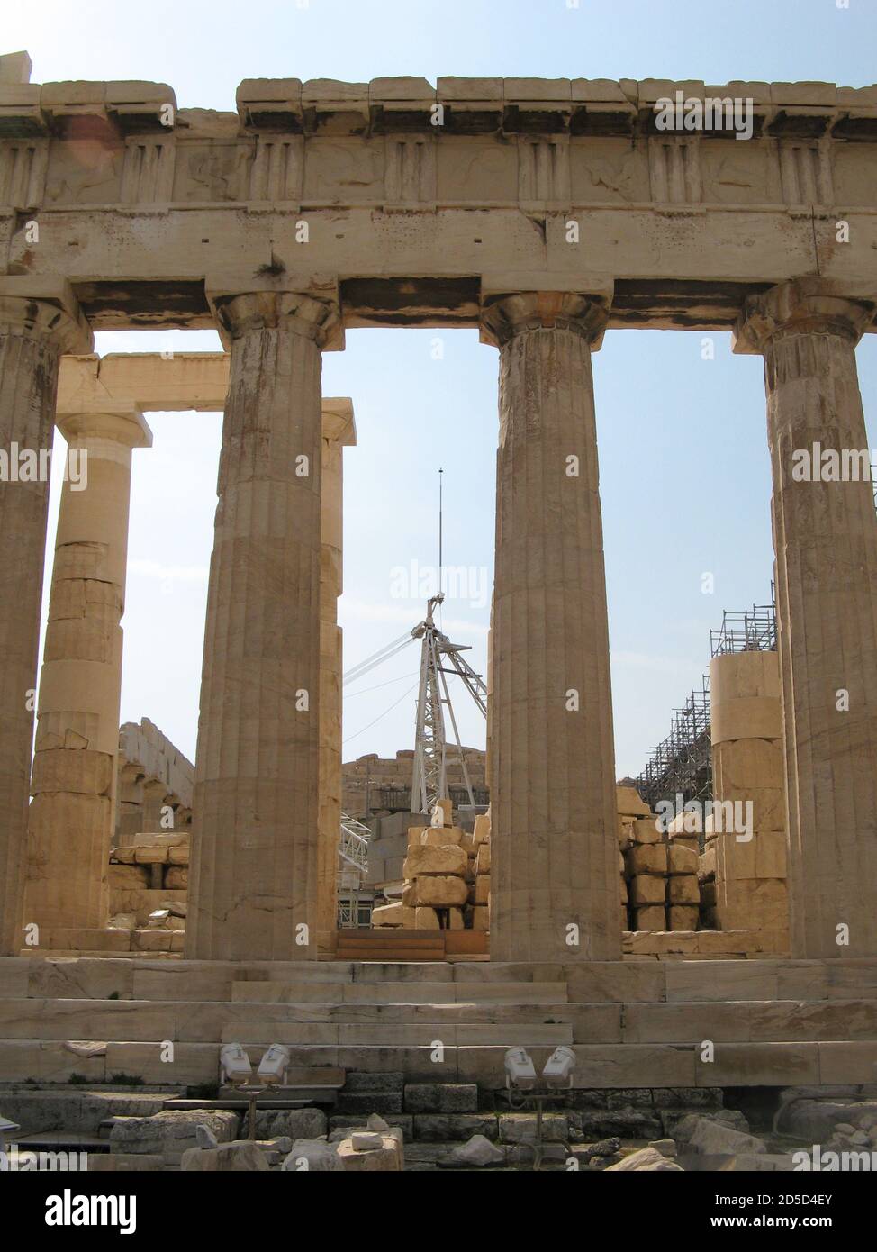 Section of Columns from the Parthenon of the Acropolis in Athens Stock ...