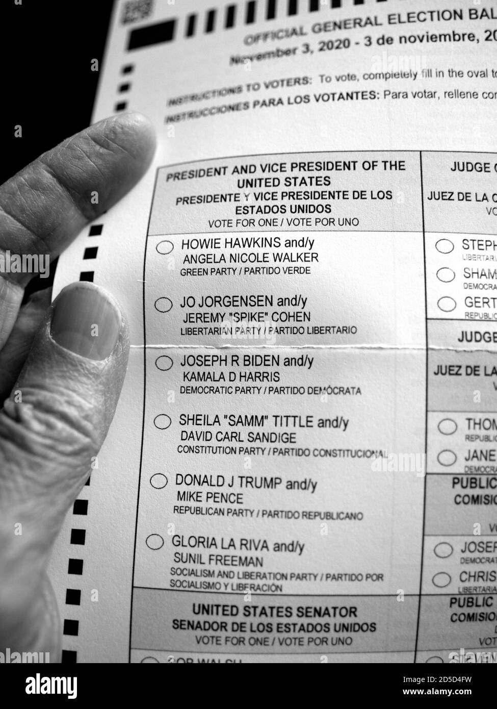 Usa election 2020 in Black and White Stock Photos & Images - Alamy