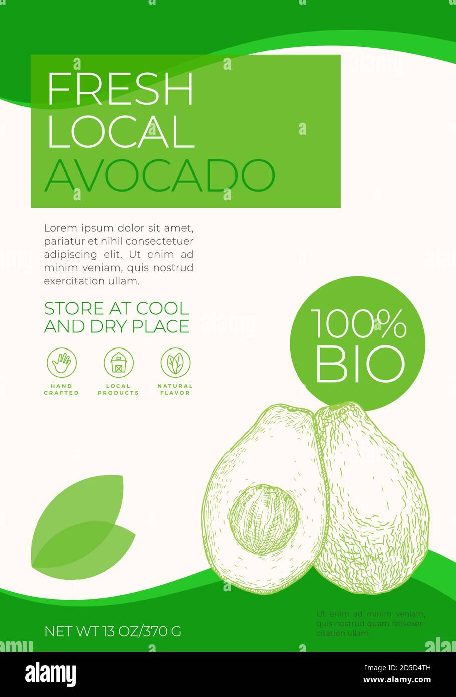 Fresh Local Fruits Label Template. Abstract Vector Packaging Design ...