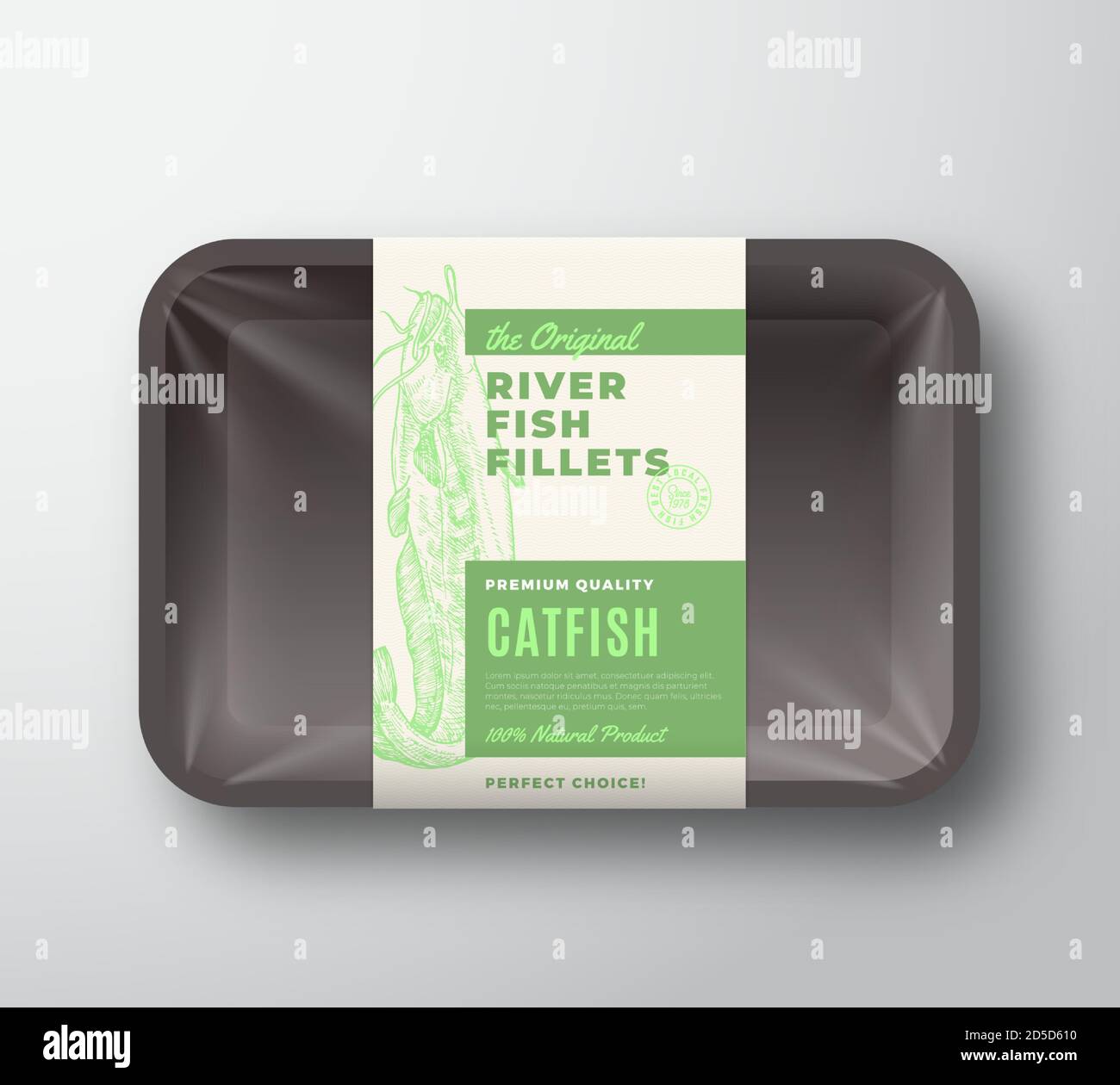The Original Fish Fillets Abstract Vector Packaging Design Label on ...