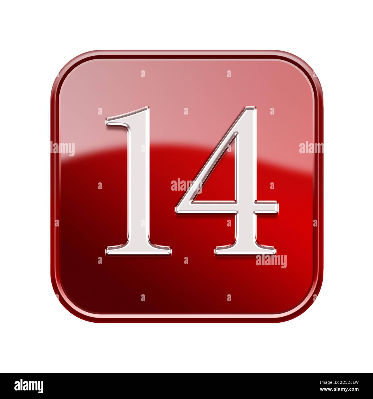 Red number 14 fourteen Cut Out Stock Images & Pictures - Alamy