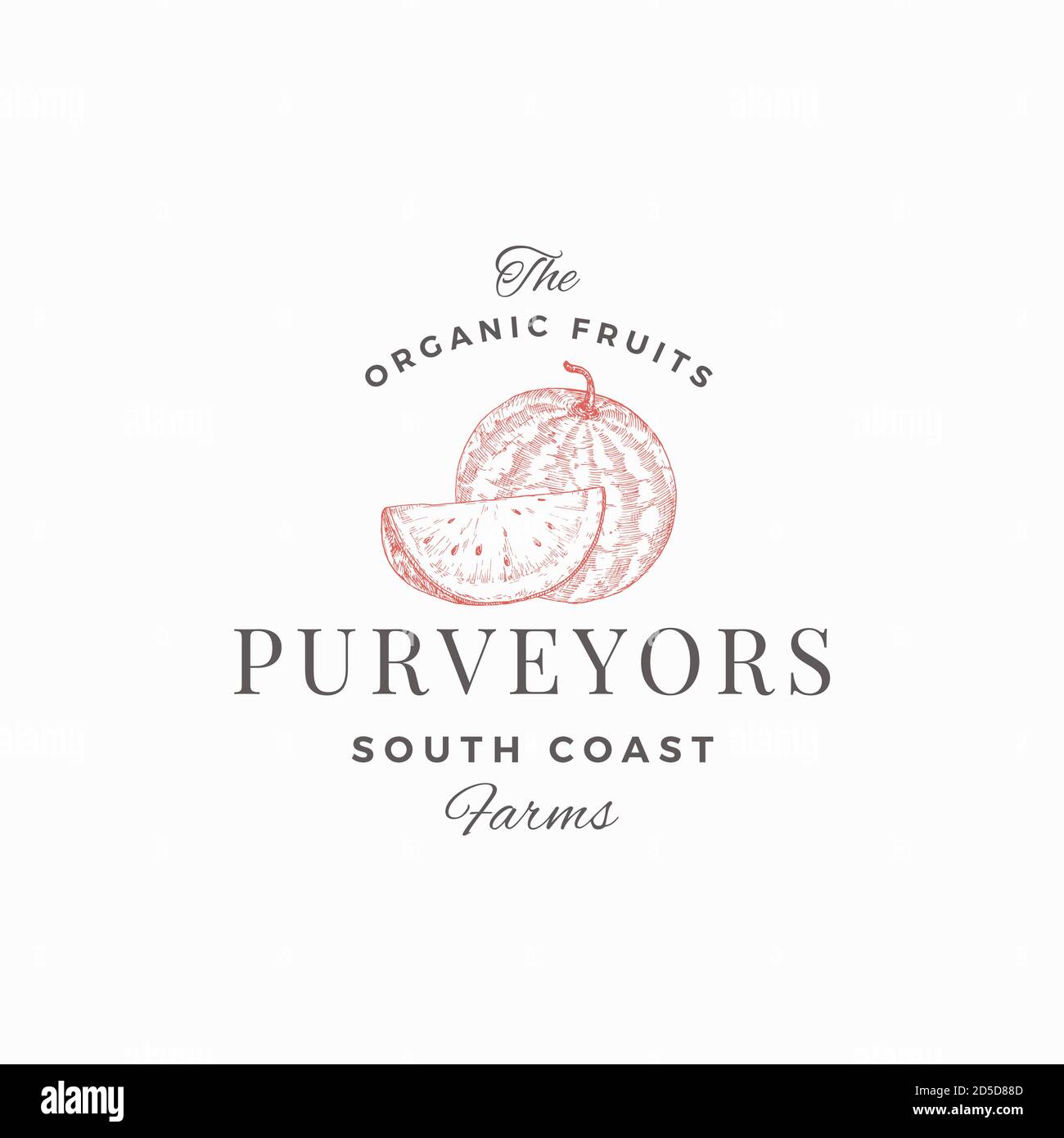 Watermelon South Farm Abstract Vector Sign, Symbol or Logo Template ...