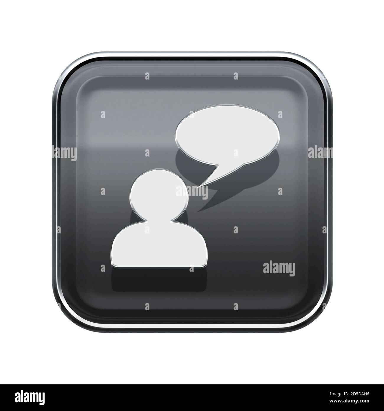 Chat bubble symbol on grey hi-res stock photography and images - Alamy