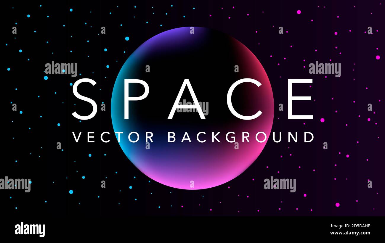 Gradient Planet. Space Background. Planet Illustration On A Stars ...