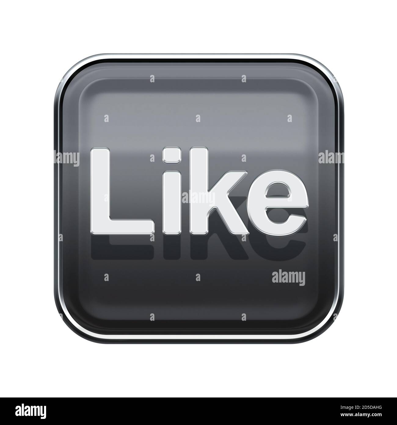 Like icon glossy grey, isolated on white background Stock Photo - Alamy