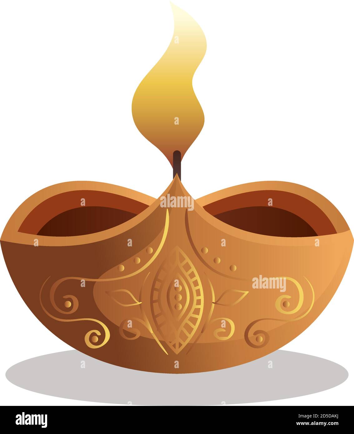 Happy diwali diya candle isolated vector design Stock Vector Image ...