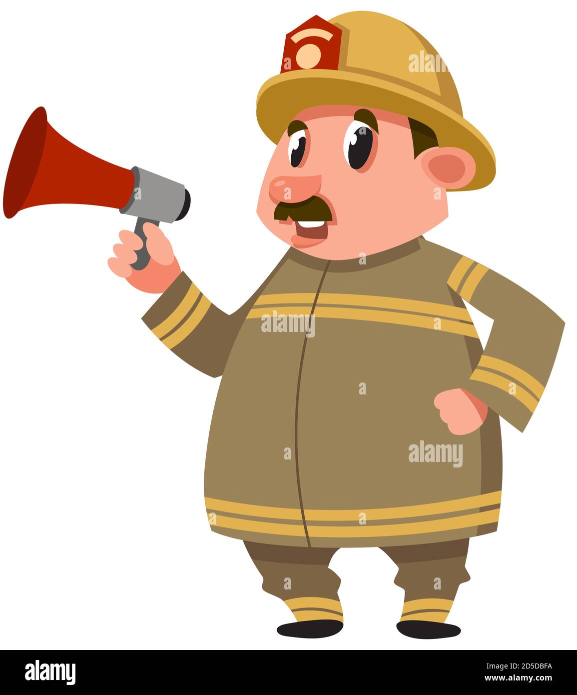 Service Firefighter Man Cartoon Rescue High Resolution Stock ...