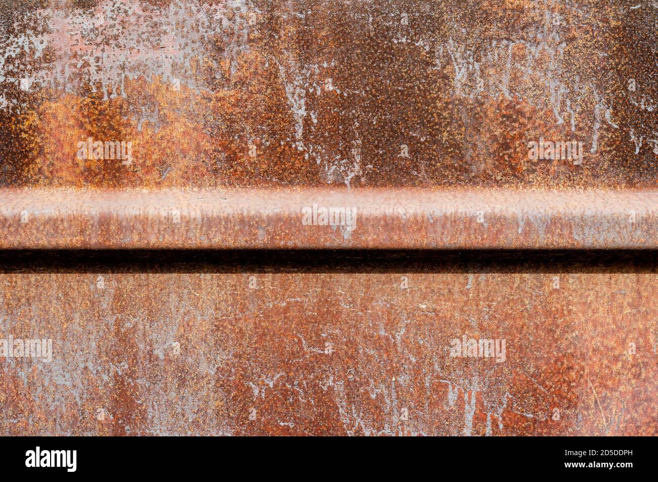 Rusty corrugated metal sheet close-up. Rusty metal texture ...