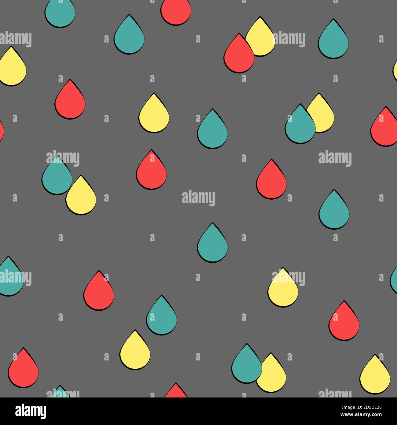 Raindrops seamless pattern vector illustration Stock Vector Image & Art ...