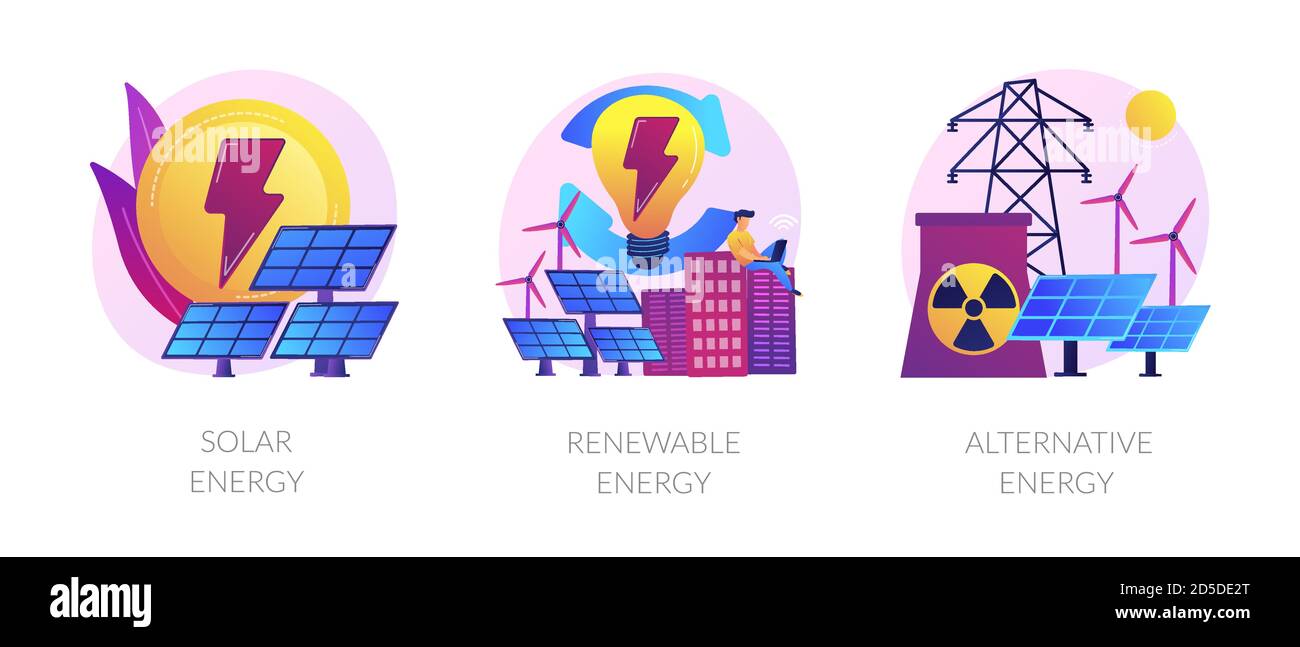 Green energy technologies vector concept metaphors Stock Vector Image ...