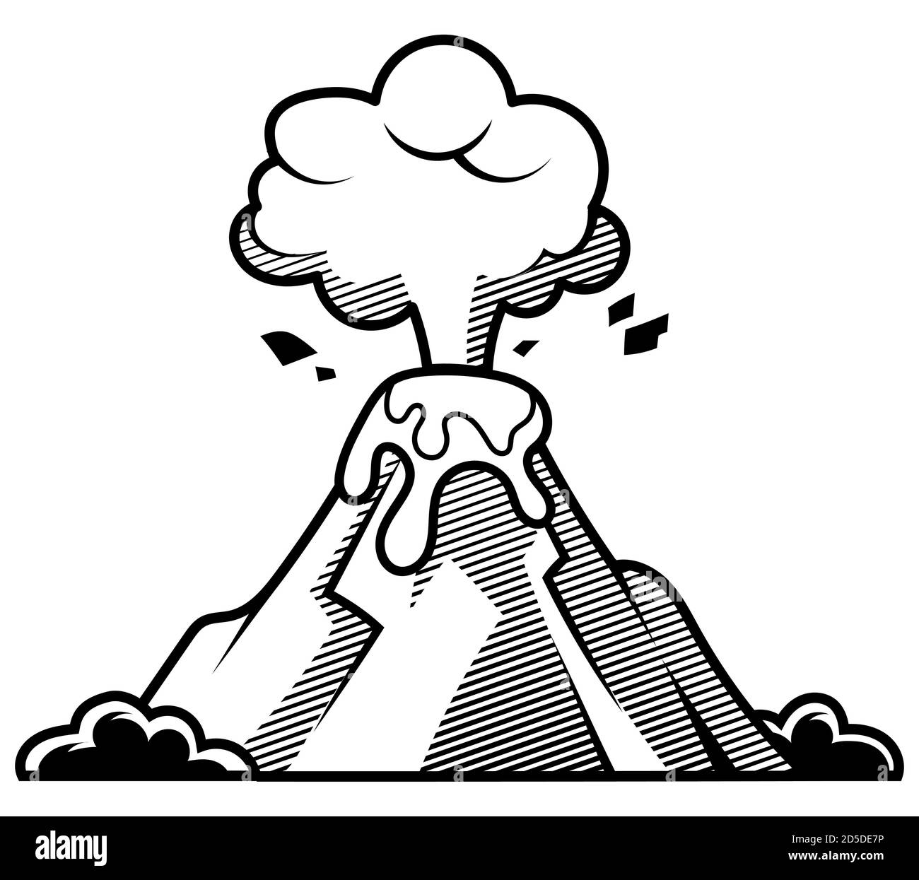 Volcano Clipart Black And White Image Wikiclipart 75+ Free Volcano