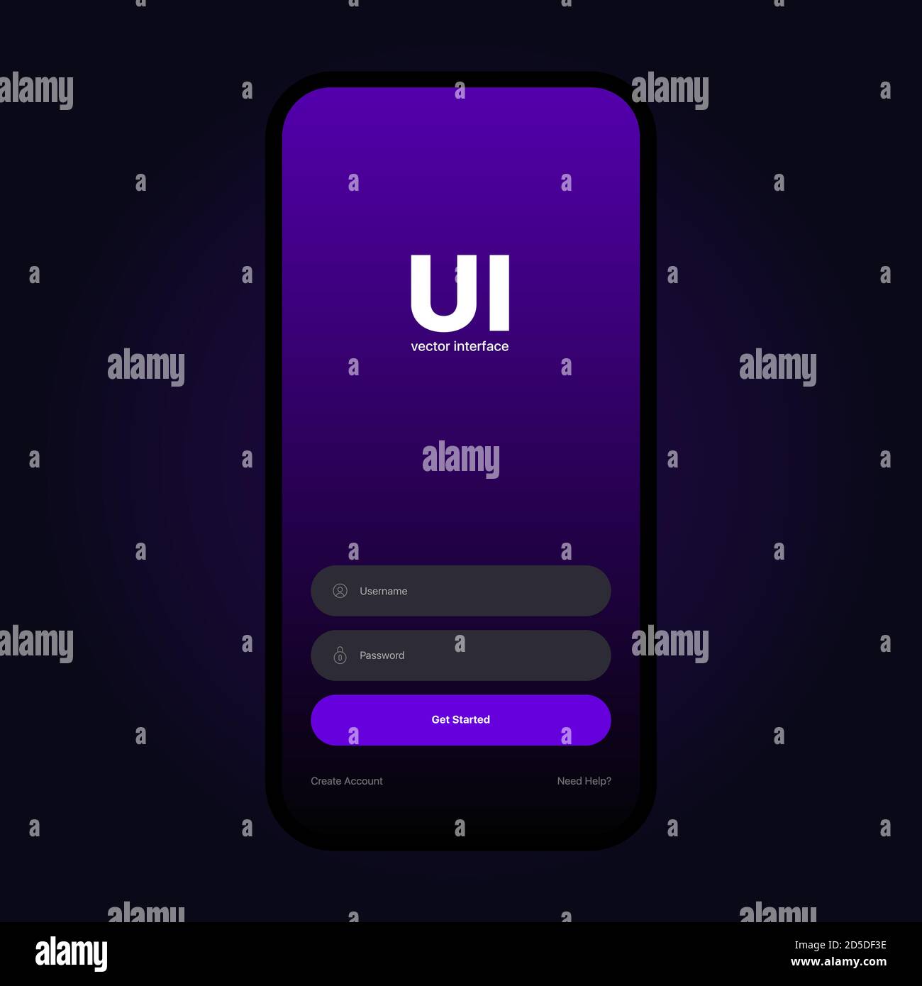 Login Ui Interface Sign In Screen Mobile App User Interface Design Concept Screen Form Box Ui