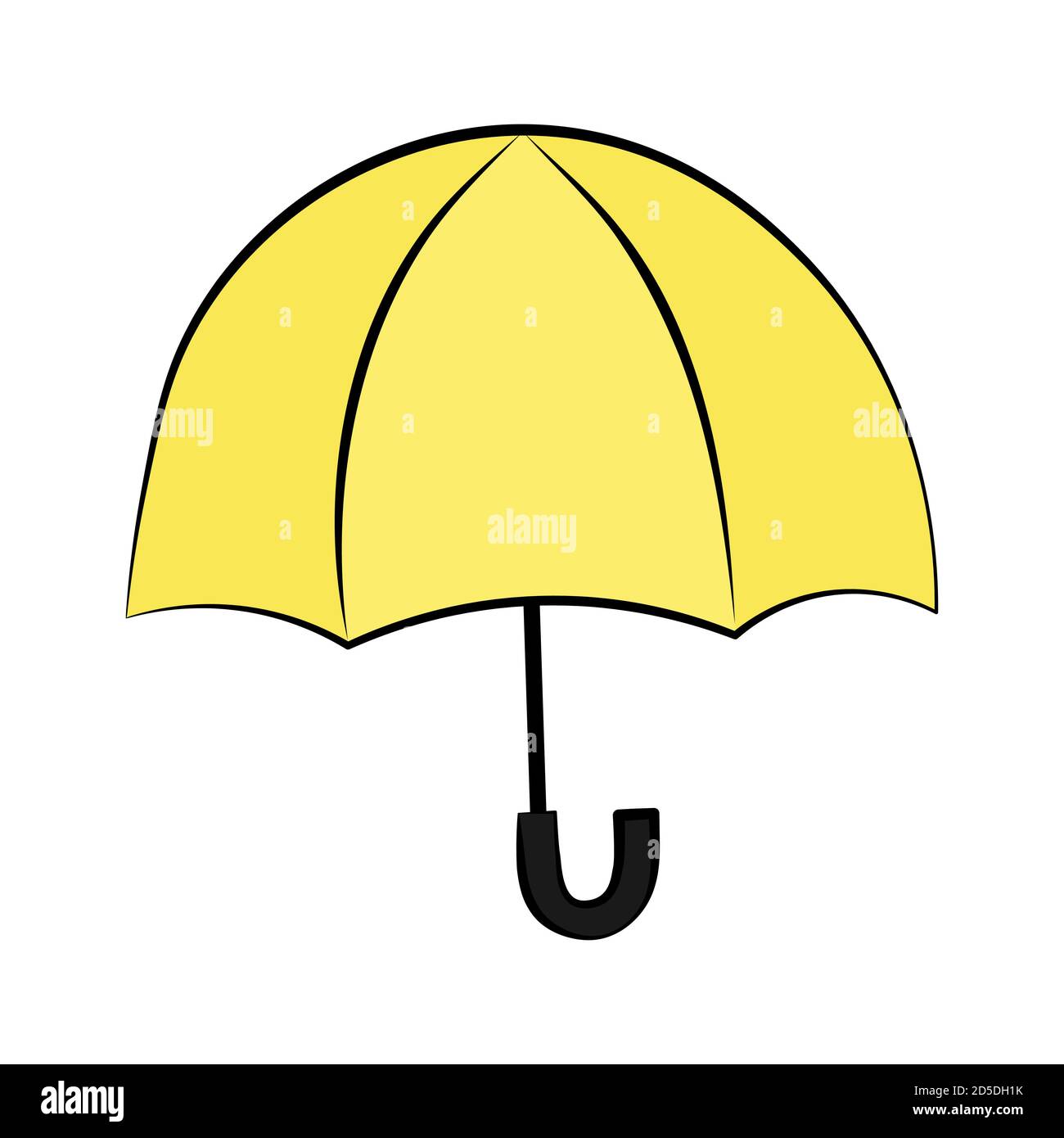 Yellow umbrella vector icon illustration on white background Stock ...