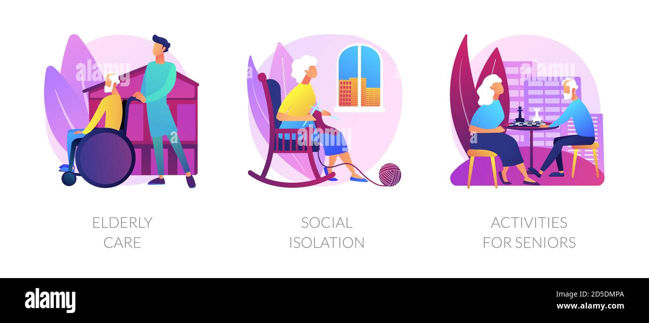 Old people lifestyle vector concept metaphors Stock Vector Image & Art ...