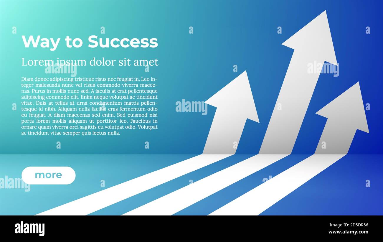 Business Arrow Target Direction Concept to Success. Way to Success ...