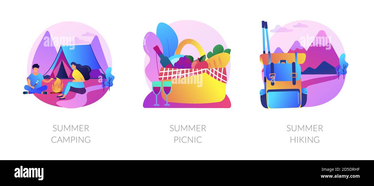 Summer weekend activities vector concept metaphors Stock Vector Image ...