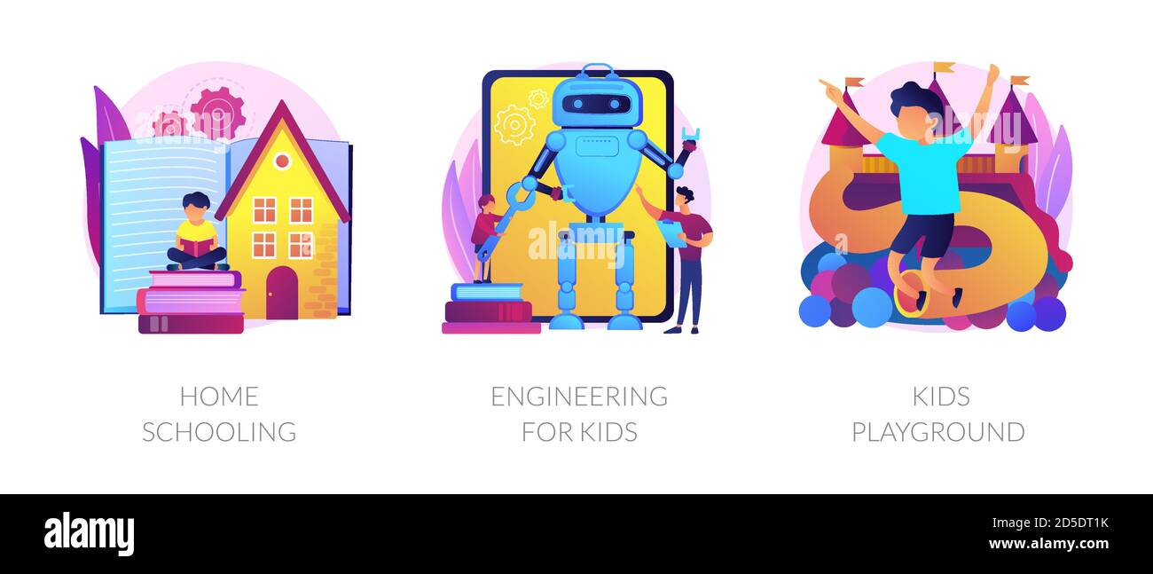 Kids education and development vector concept metaphors Stock Vector ...