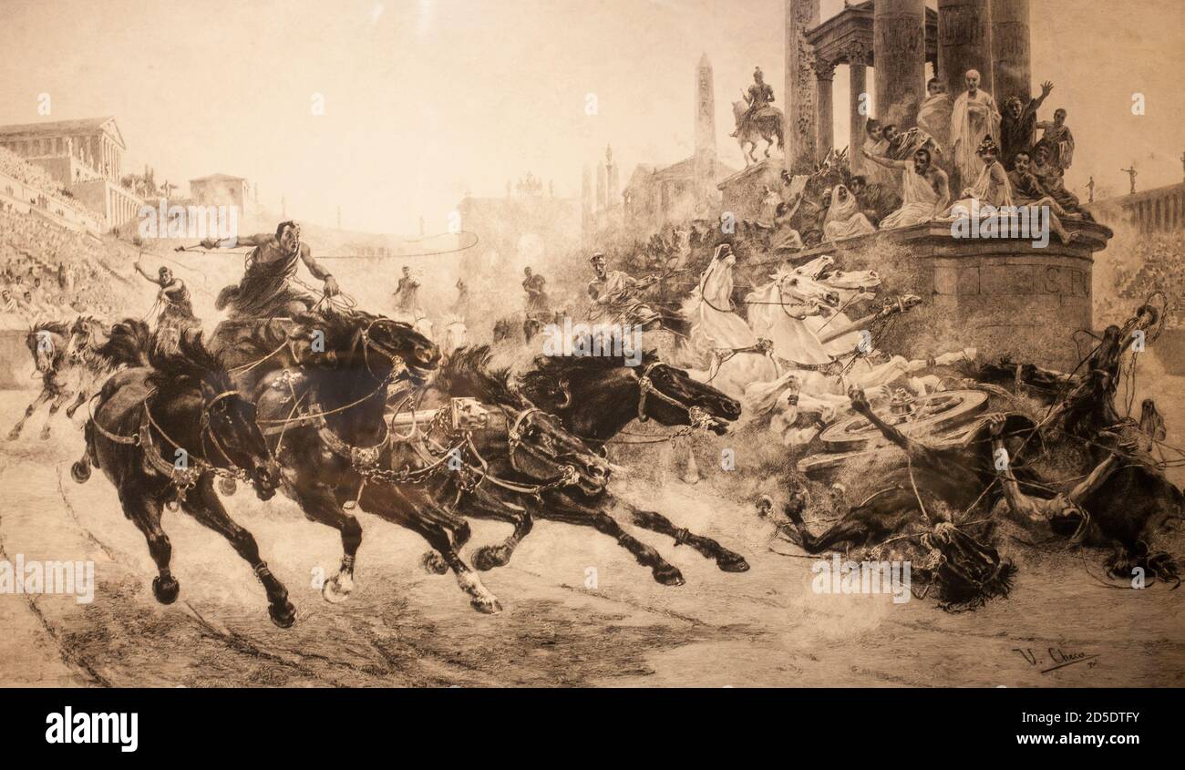 Chariot race ulpiano checa hi-res stock photography and images - Alamy