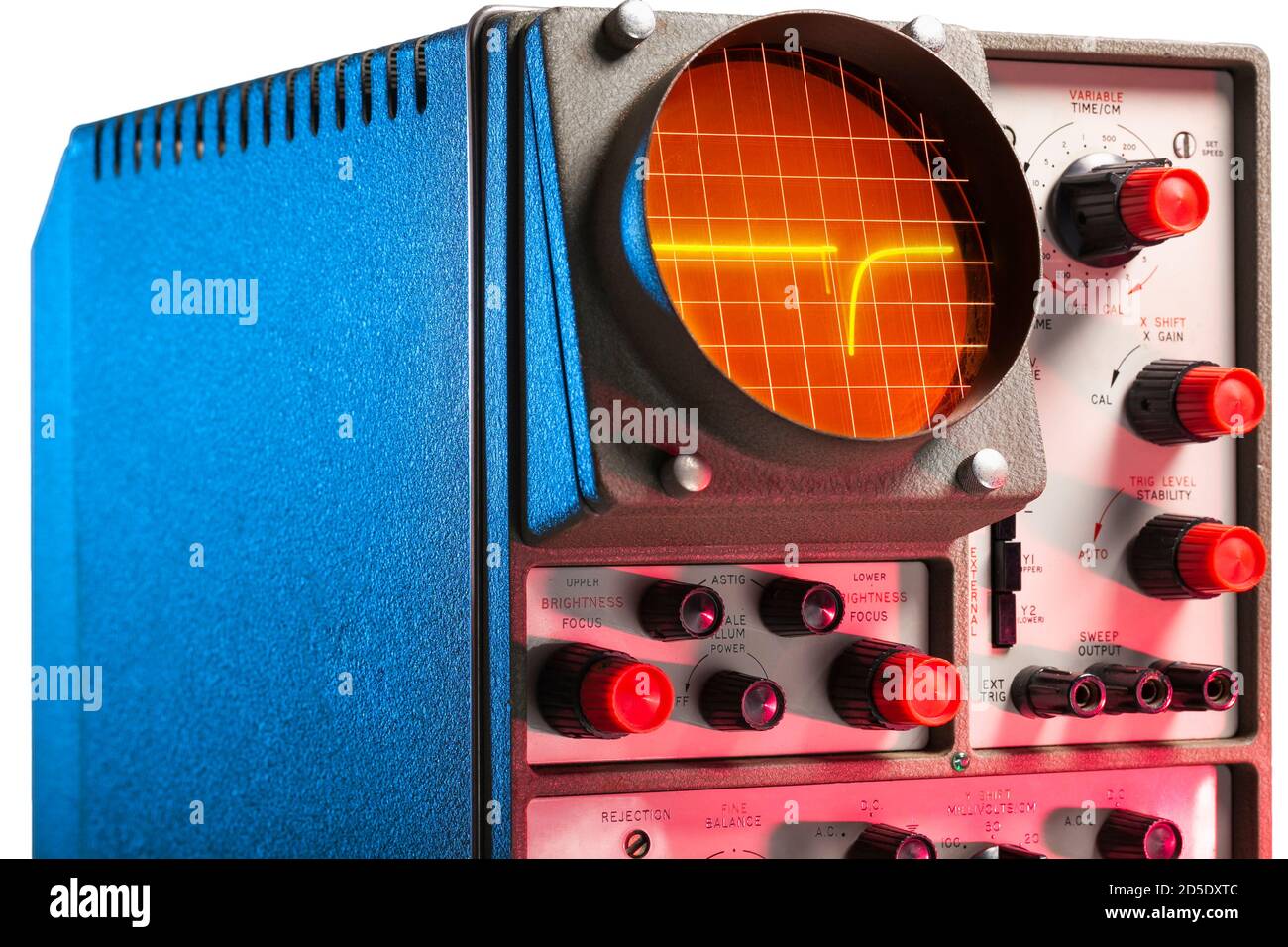 Side view of a vintage isolated oscilloscope Stock Photo - Alamy